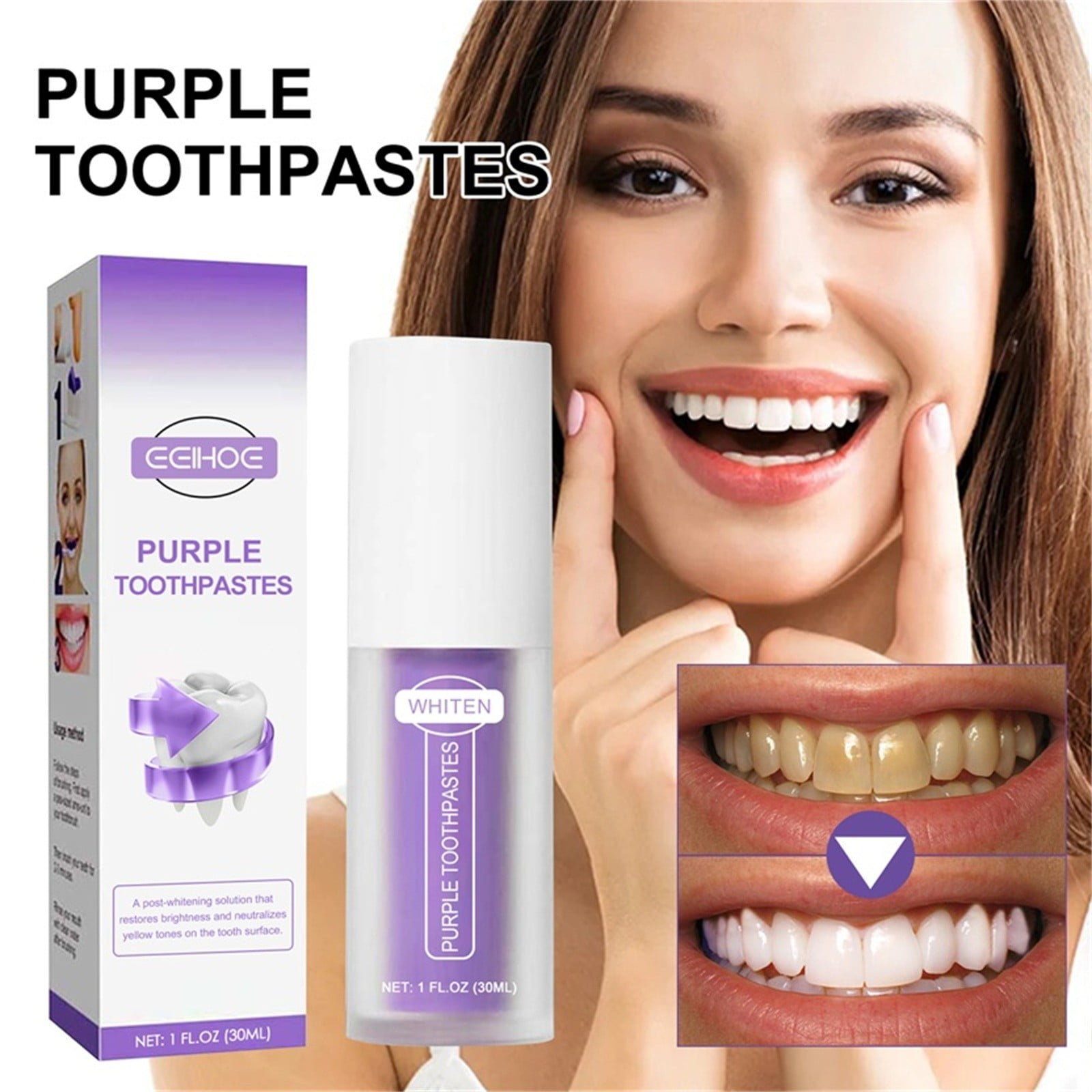 Purple Teeth Whitening Toothpaste, Teeth Whitening Toothpaste Purple ...