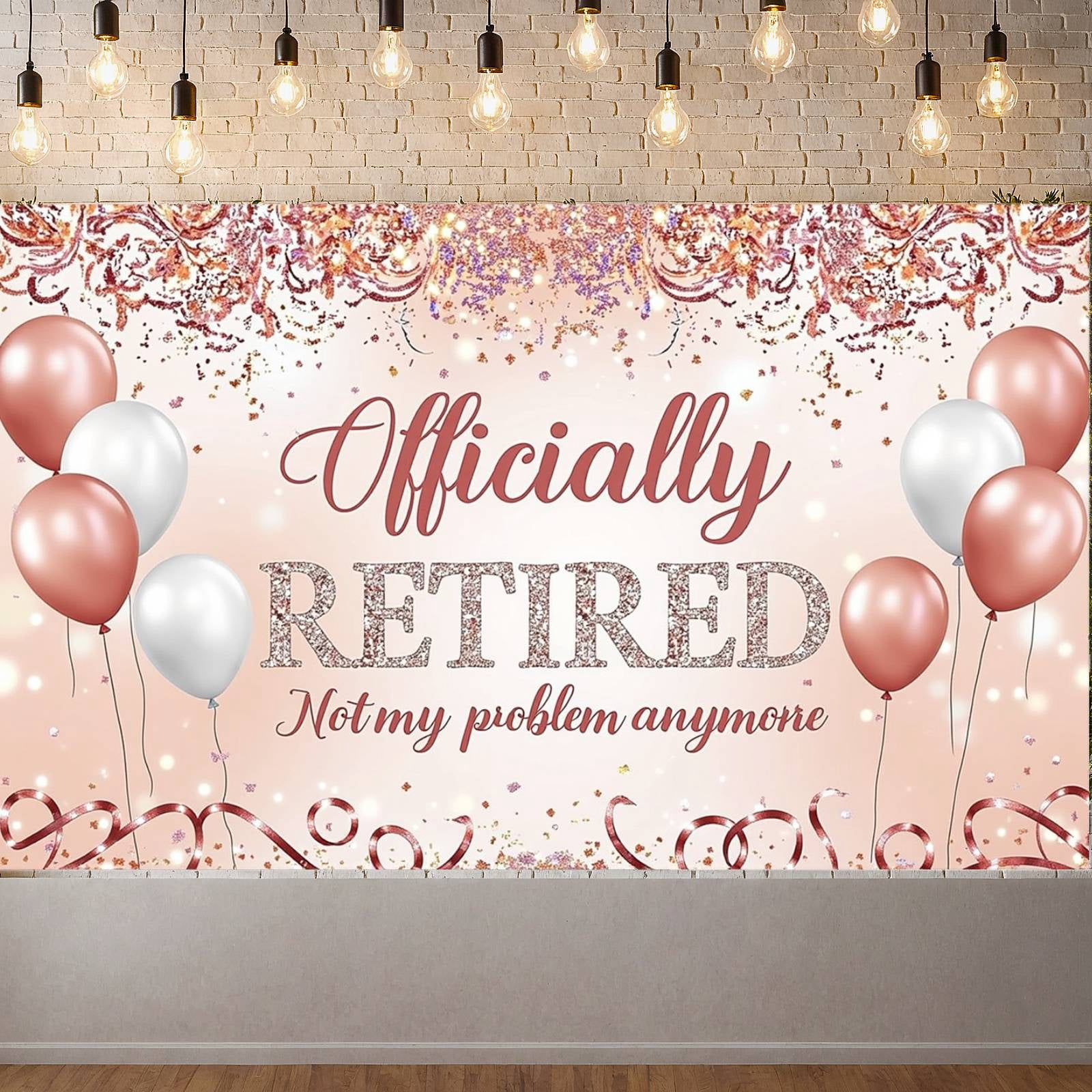 Purple Theme Retirement Banner Black Background Happy Retirement Banner ...