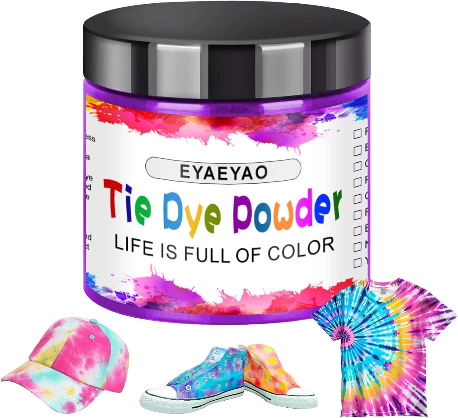 Purple Tie Dye Powder, Fabric Dyes for Clothing, All Purpose Powder Tie ...