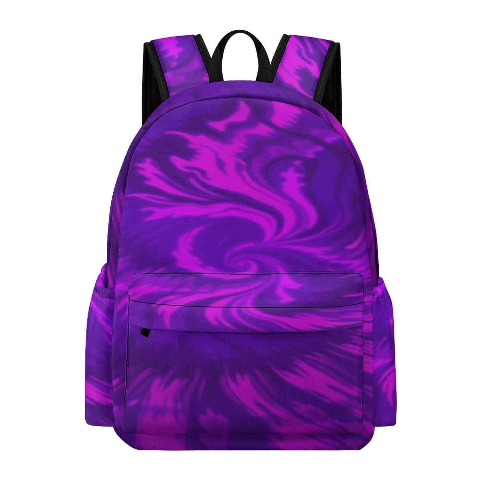 Purple Tie Dye Swirl Backpack Student BookBag School Bag Laptop ...