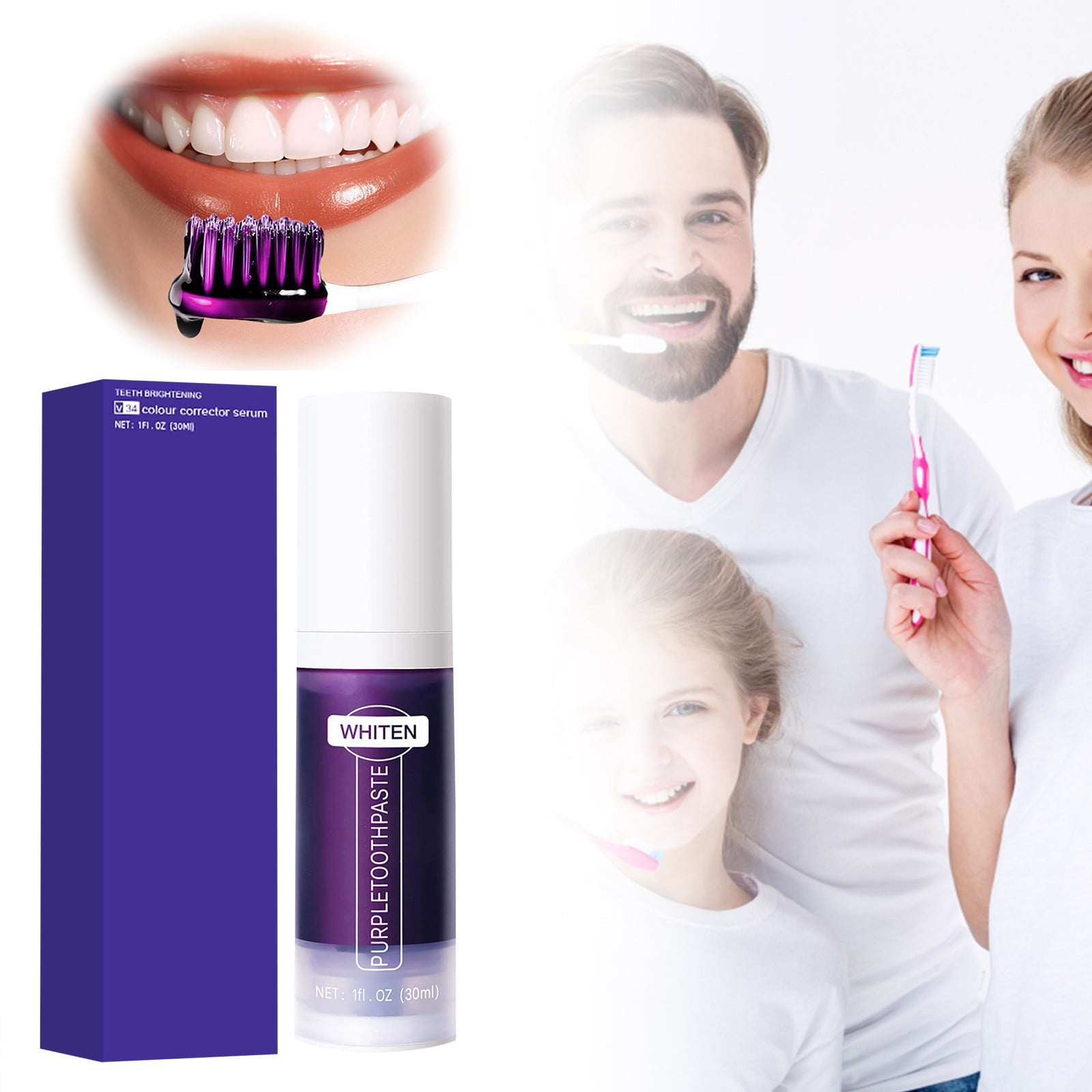 Purple Toothpaste For Teeth Instant Colour Corrector Purple Toothpaste ...