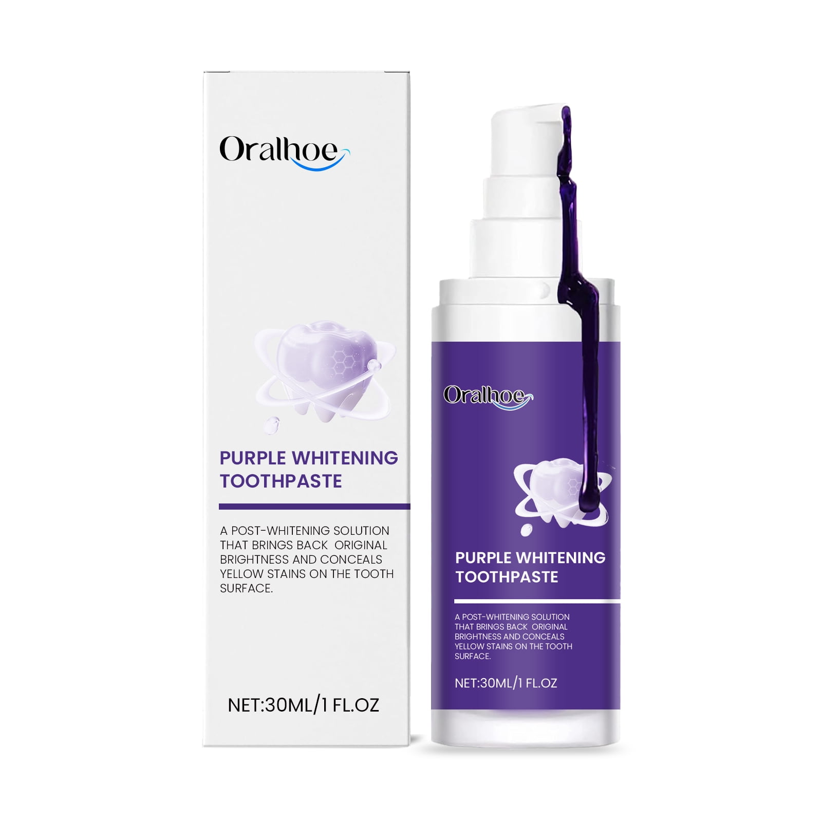 Purple Toothpaste Gently Cleans Tartar Stains And Mint Freshens Dental ...