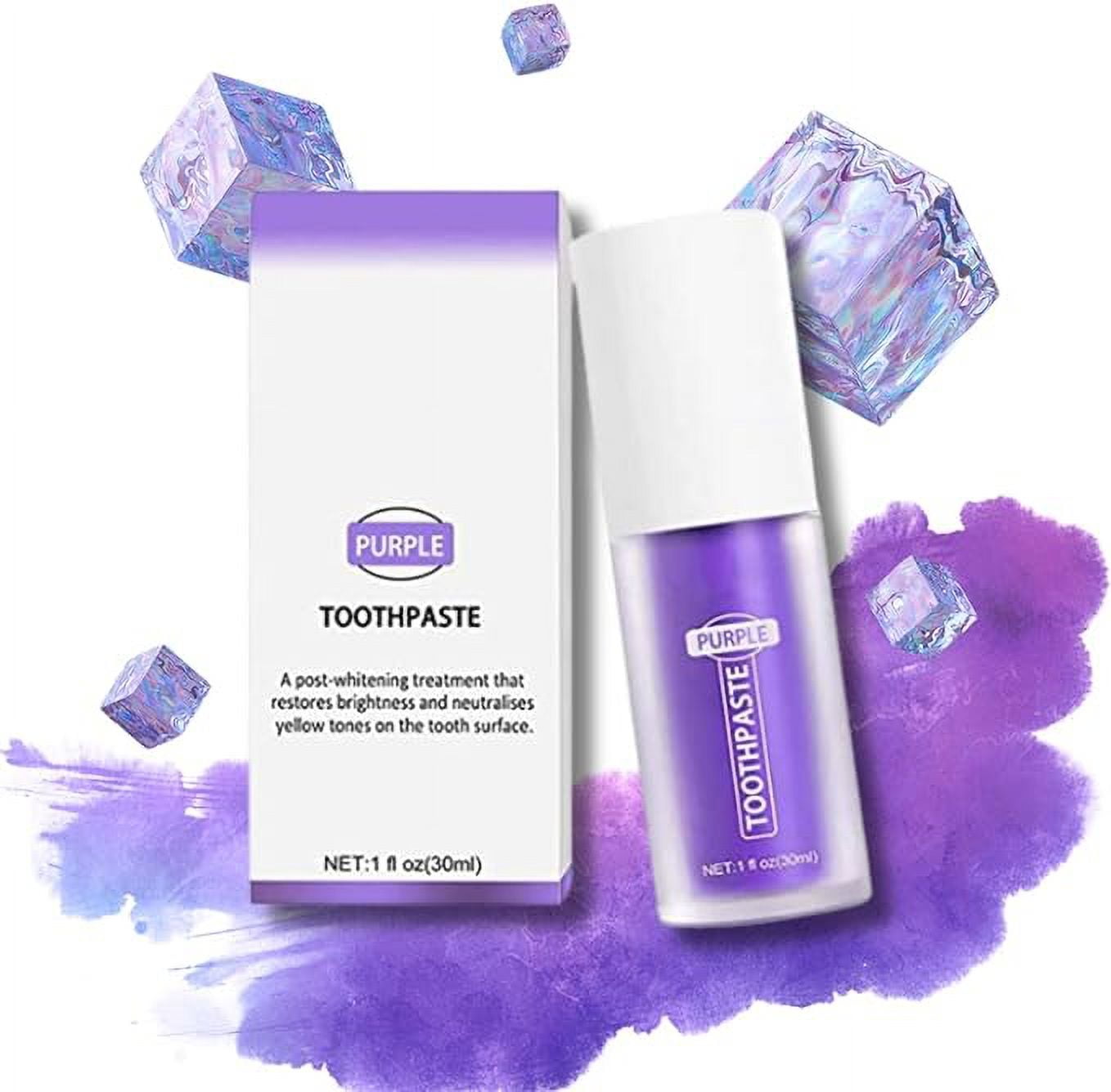 Purple Toothpaste for Teeth Whitening, Color Corrector Purple ...