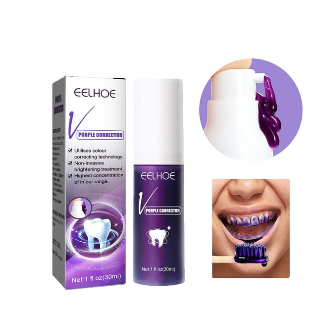 Purple Toothpaste for Teeth Whitening, Color Corrector Whitening ... Purple Toothpaste for Teeth Whitening, Color Corrector Whitening ...