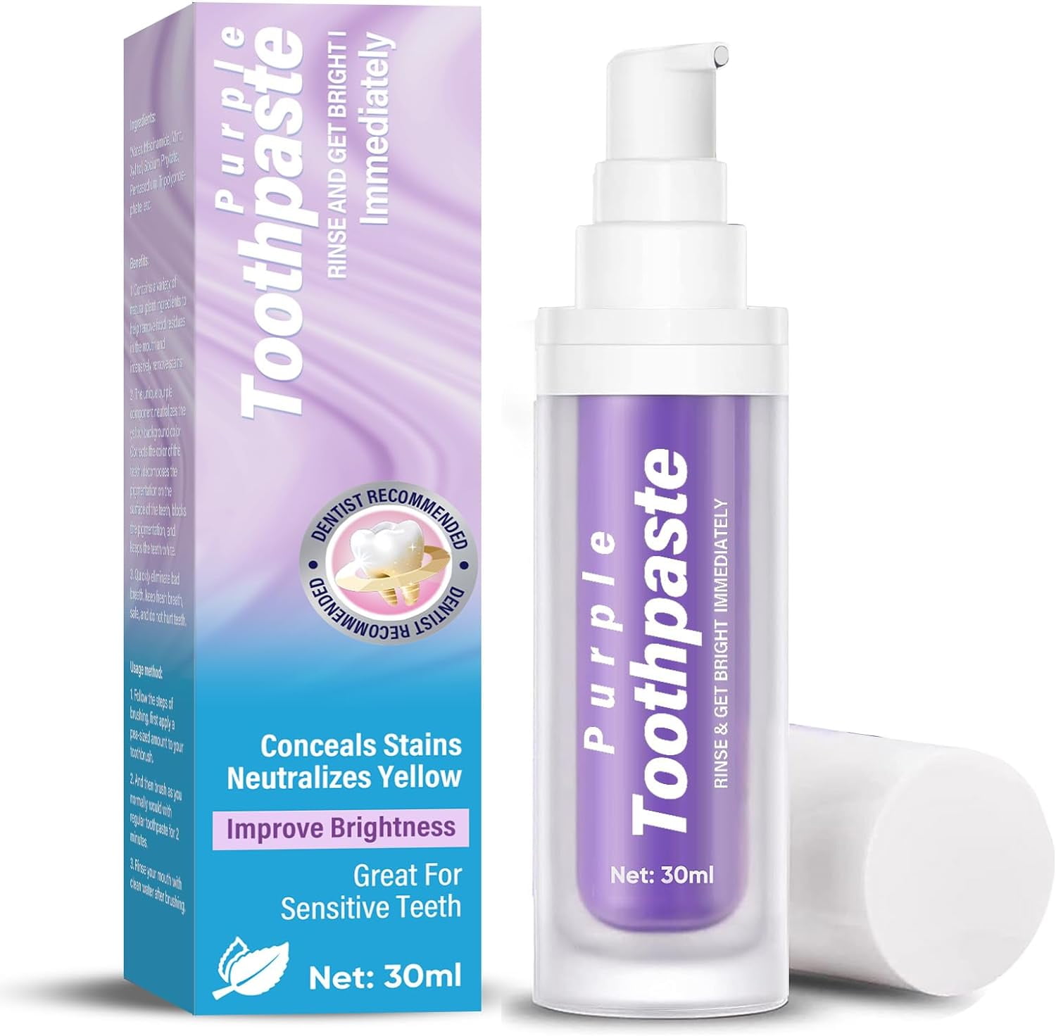 Purple Toothpaste Whitening, Purple Toothpaste for Teeth Whitening ...