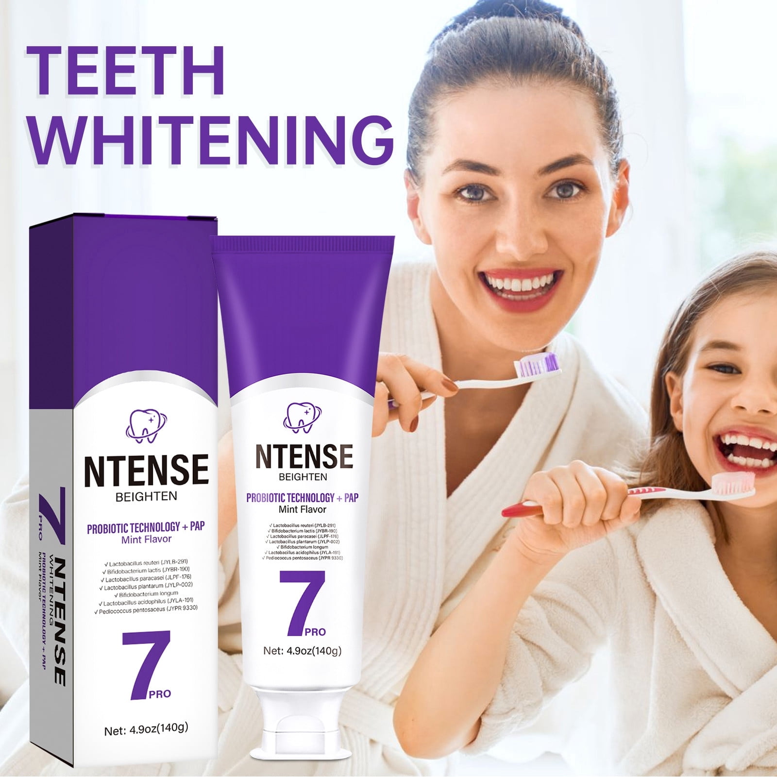 Purple Toothpaste Whitens and Reduces Yellow Stains and Tartar ...