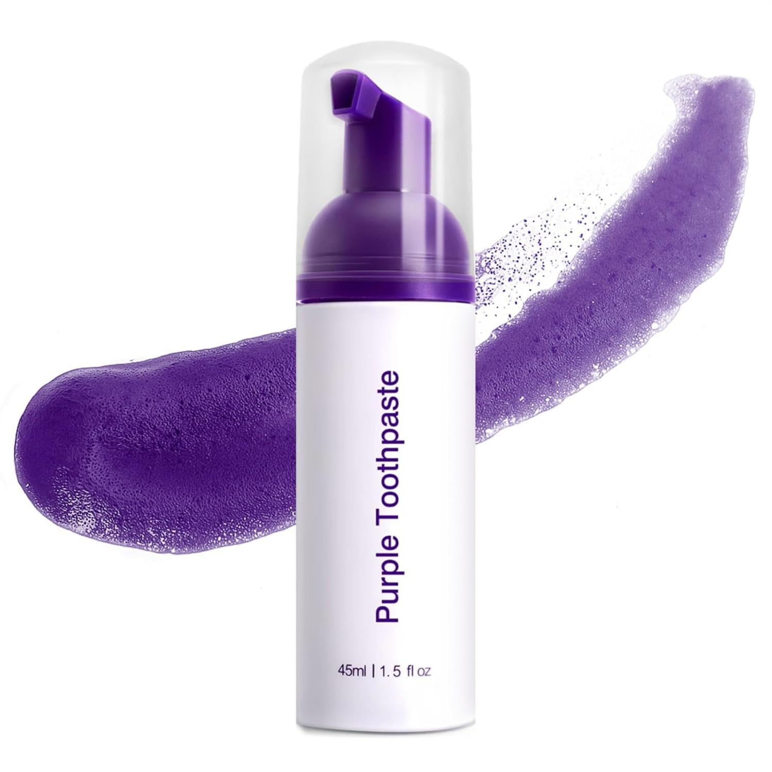 Purple Toothpaste for Teeth Whitening,Purple Teeth Whitening Kit,Tooth ...