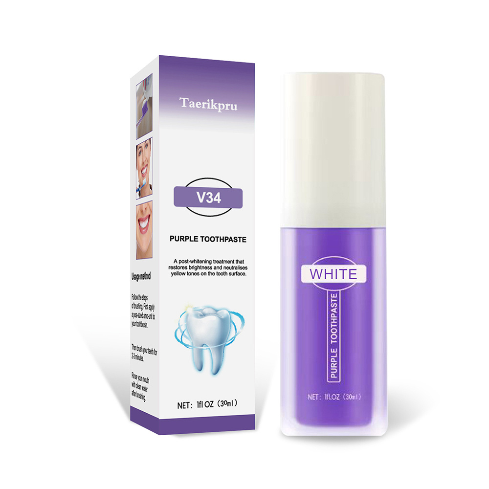 Purple Toothpaste for Teeth Whitening,Purple Toothpaste,Tooth Stain ...