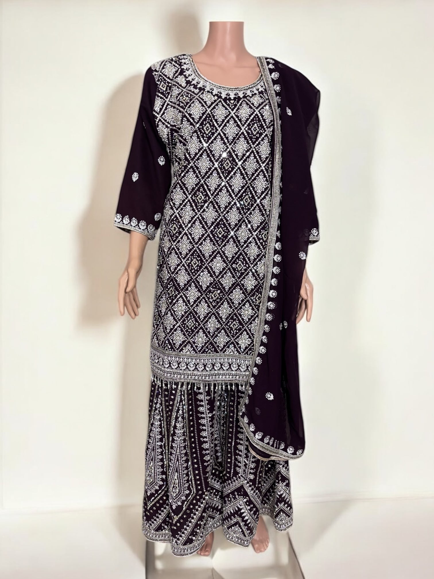 Purple, Traditional Designer Salwar Kameez Suit, Cultural Wear for ...