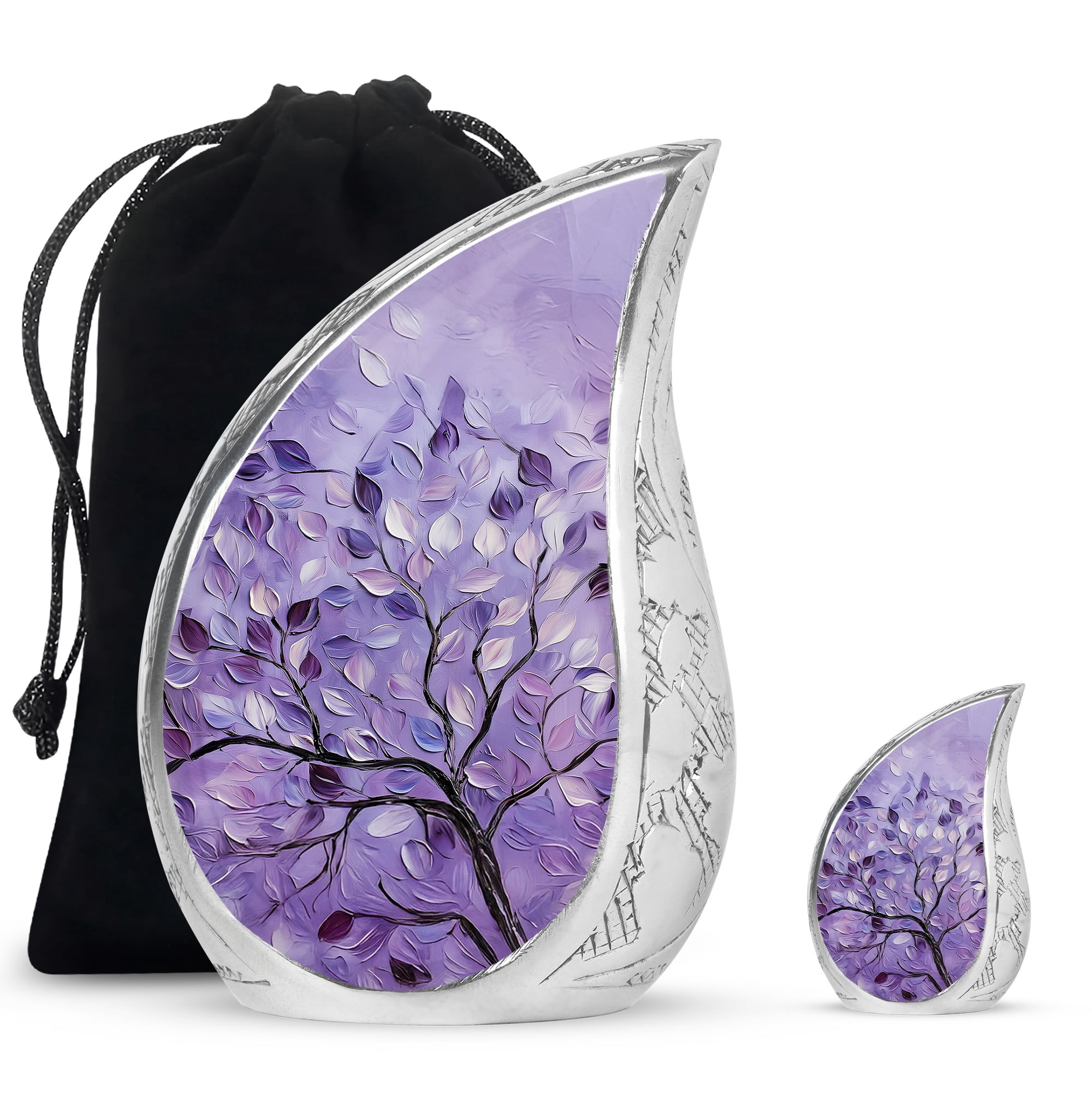 Purple Tree Design Handmade Miniature Urn Ash - Urn For Ashes Adult ...