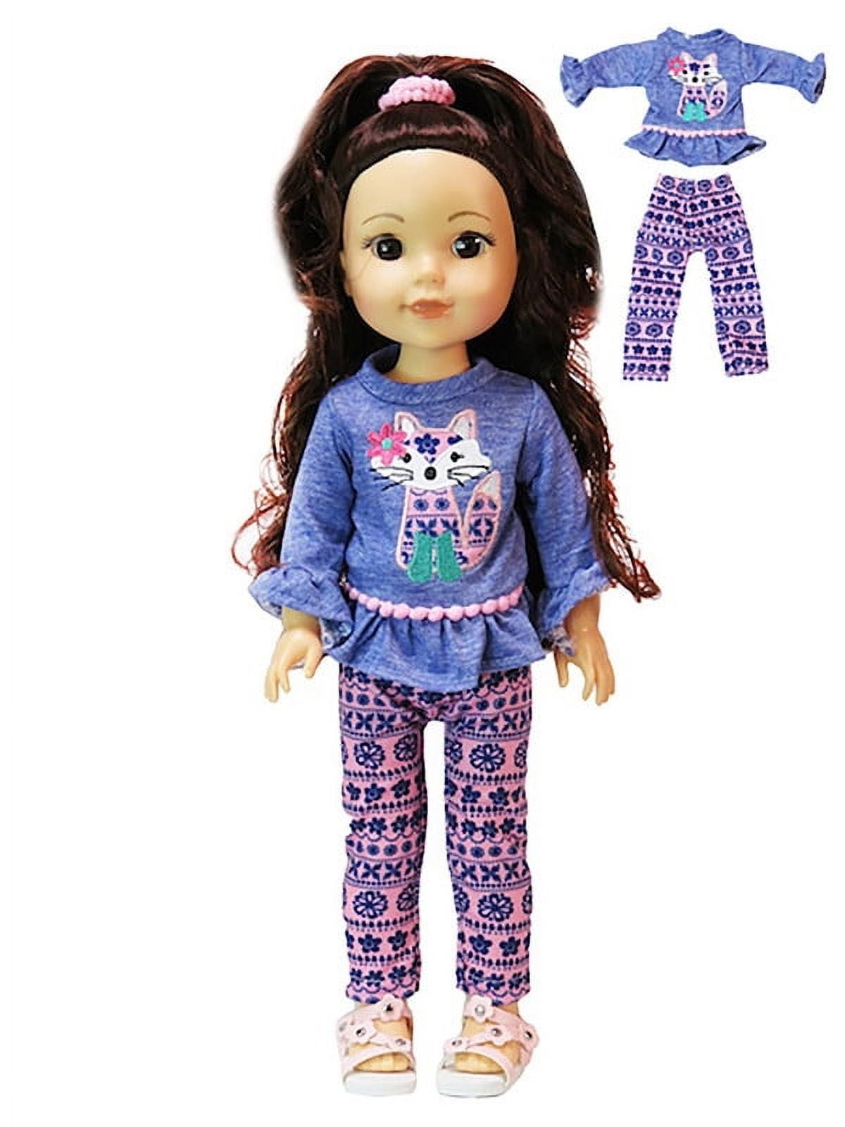 Purple Tribal Fox Pant Set Outfit for 14.5inch Dolls | American Fashion ...