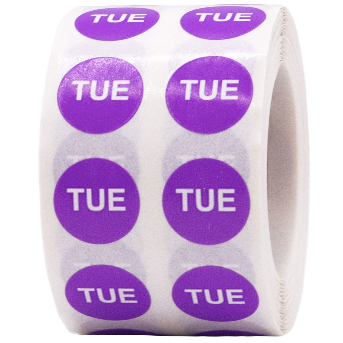 Purple Tuesday Days of the Week Stickers | 0.5" Inch Round | 1000 Pack ...
