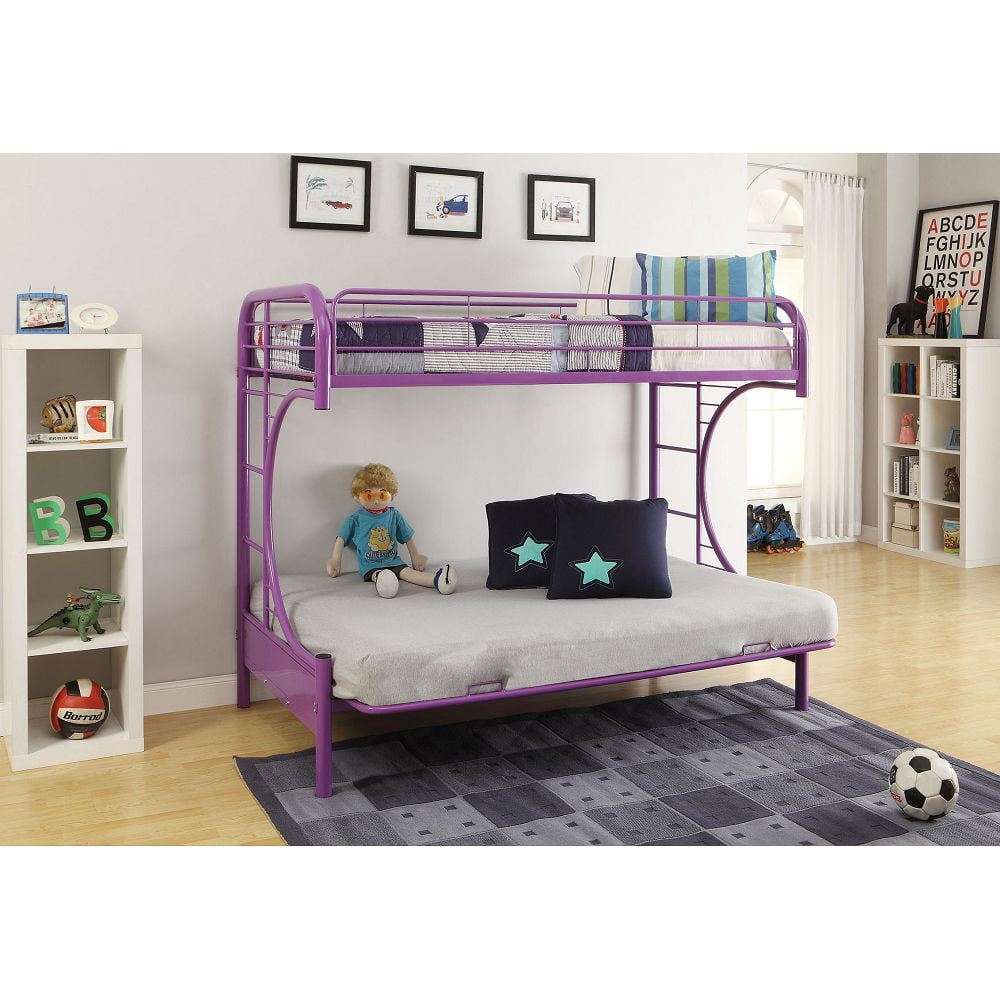 Purple Twin Over Full Futon Bunk Bed - Walmart.com