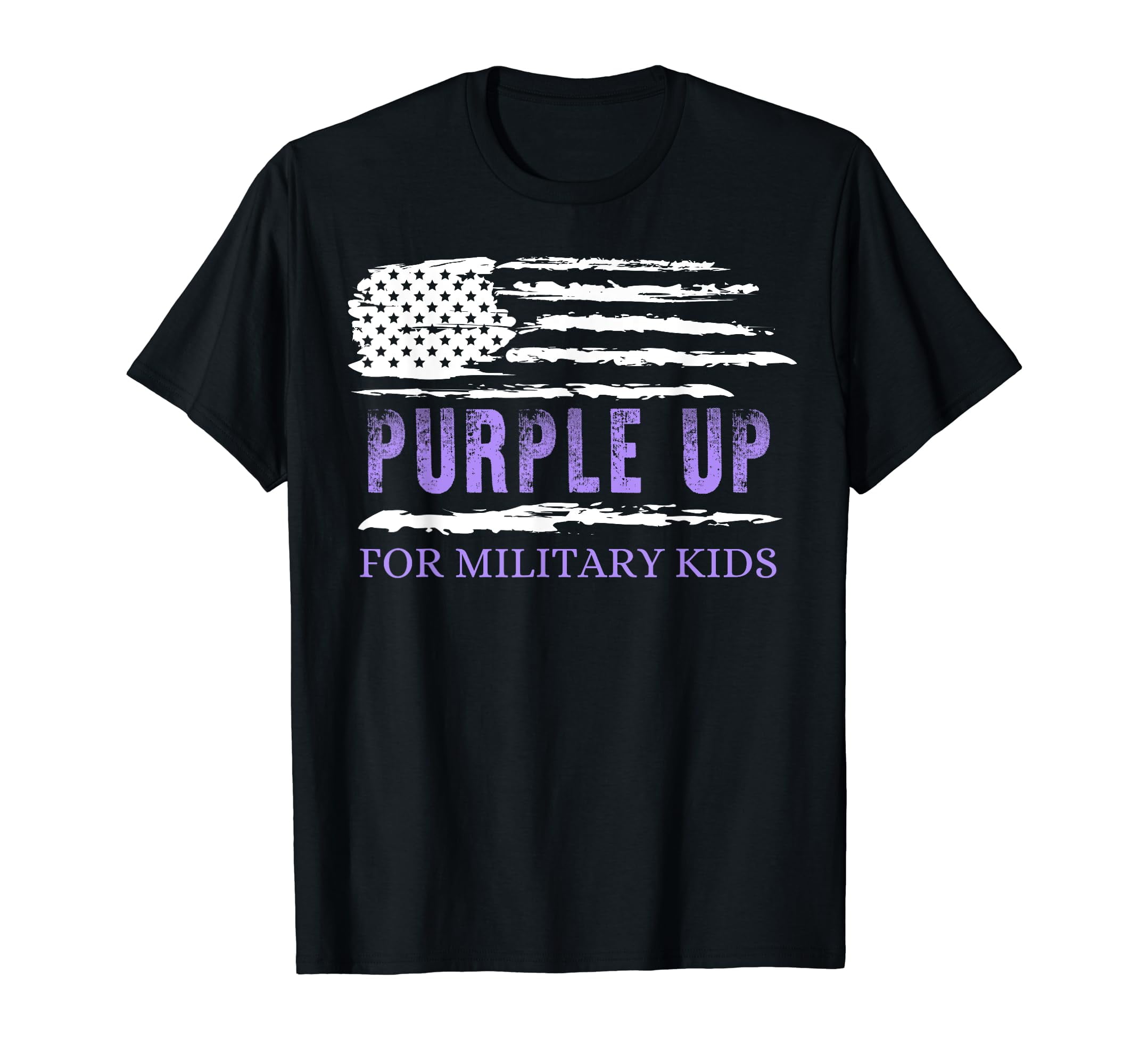 Purple Up Day Military Kids US Flag Men Women T-Shirt - Walmart.com