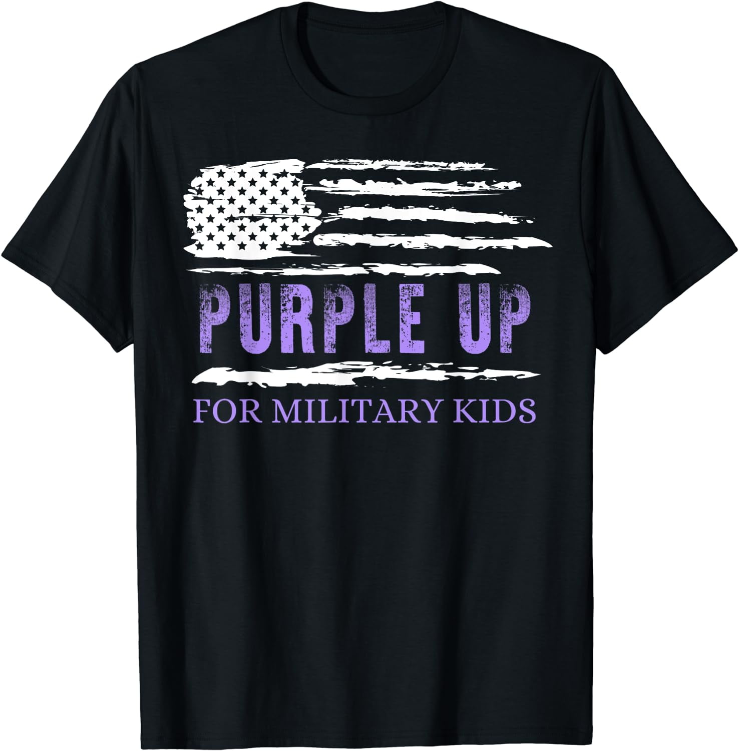 Purple Up Day Military Kids US Flag T-Shirt - Walmart.com