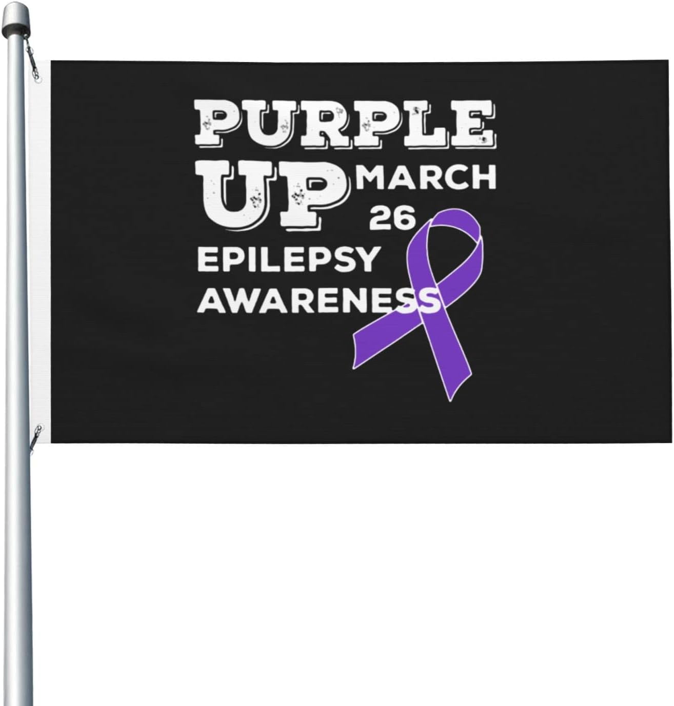 Purple Up March 26 Support Epilepsy Awareness Flags 3x5 Ft Double Sided ...