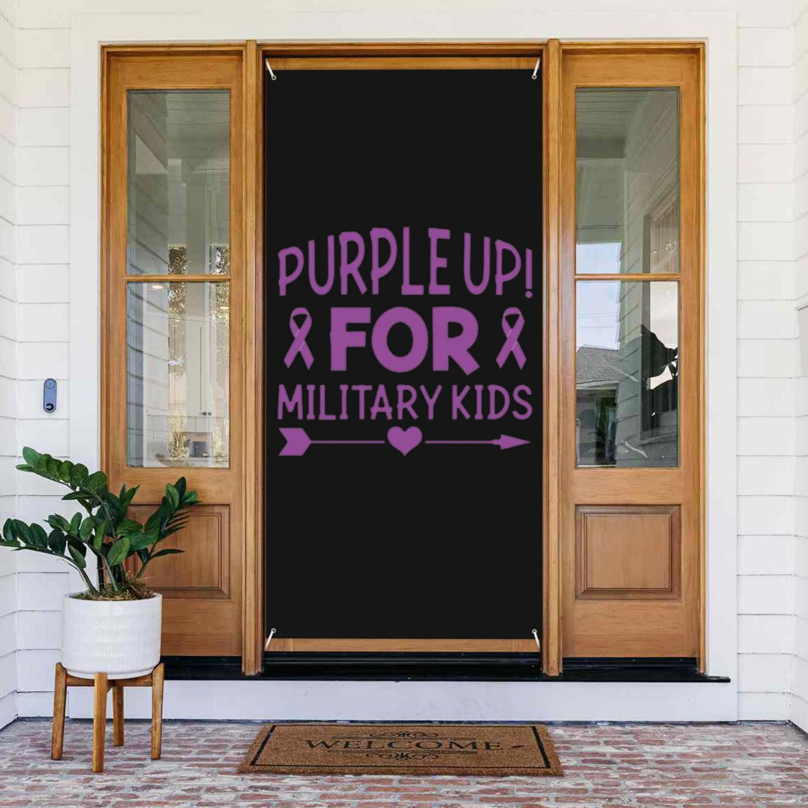 Purple Up Military Ki-ds Military Ch-ild Month Door Cover Decoration ...