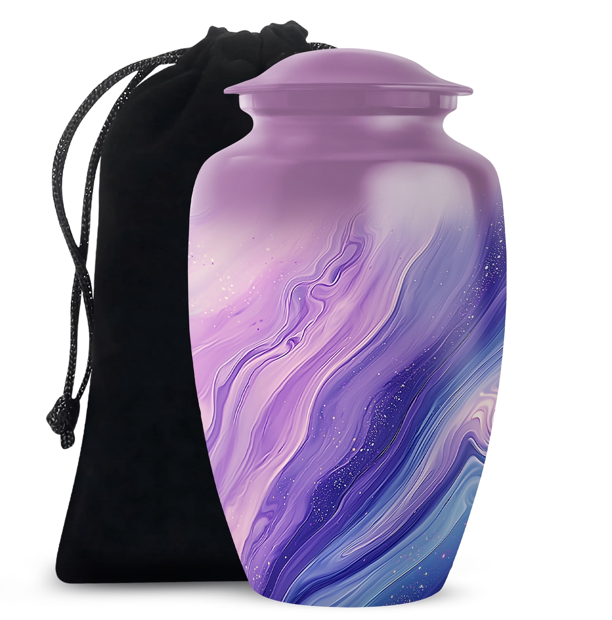 Purple Urn for Ashes Adult, Cremation Funeral Urn - Purple Theme ...