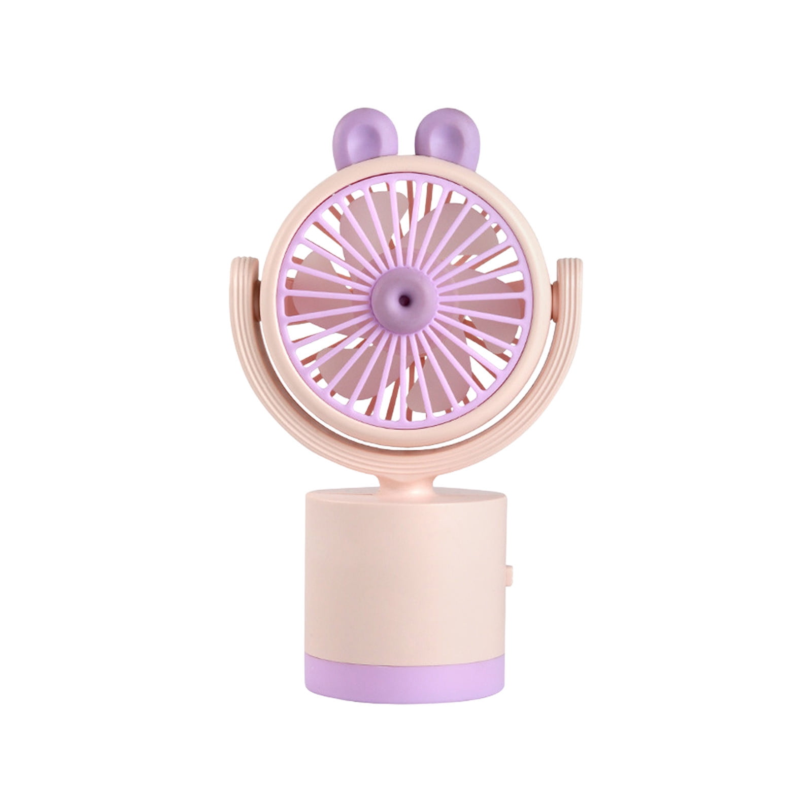 Purple Usb Powered Mini Fan Desktop Base High Wind Output Gifting ...