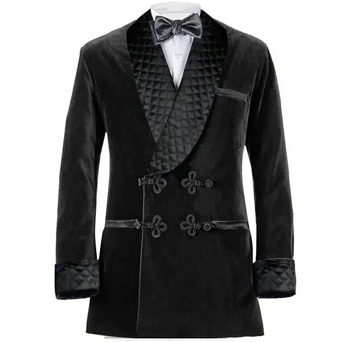 Purple Velvet Men Suit Jacket Shawl Lapel Long Blazer with Double ...