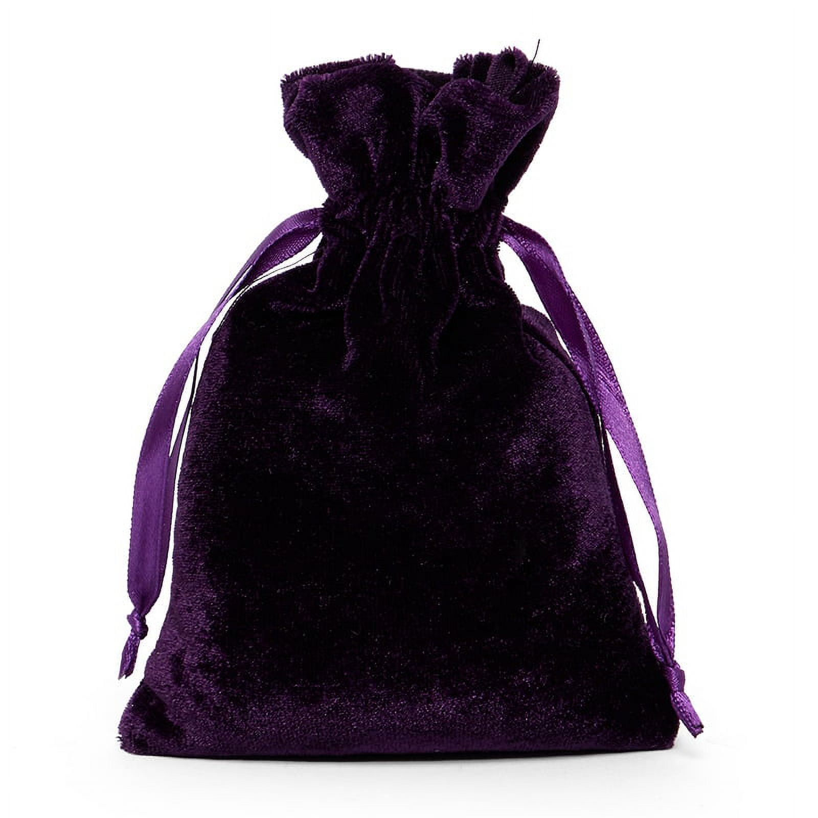Purple Velvet Pouches | Quantity: 20 | Width: 6" by Paper Mart ...