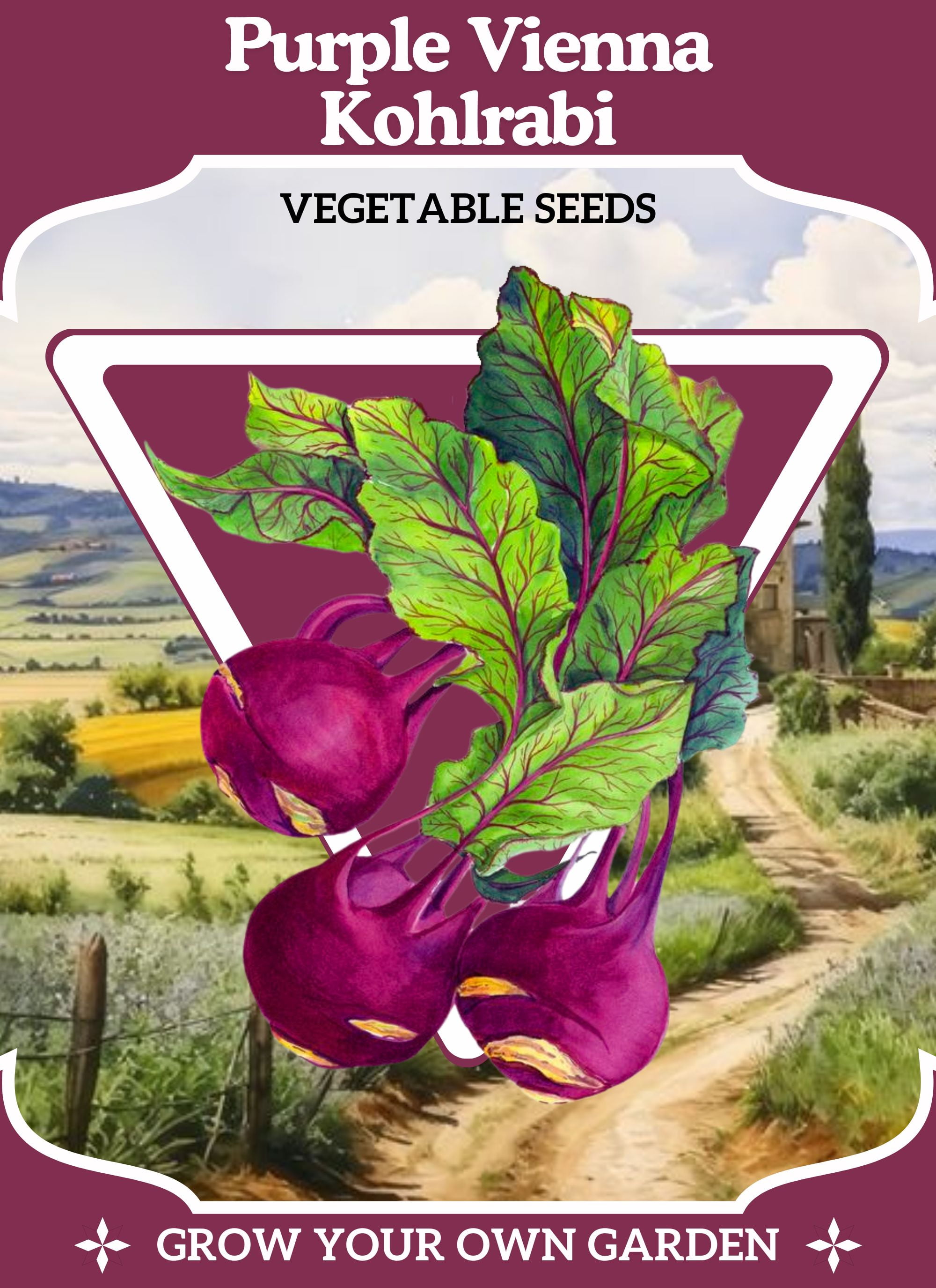 Purple Vienna Kohlrabi Vegetable (300 Seeds) | Non-GMO | Heirloom ...