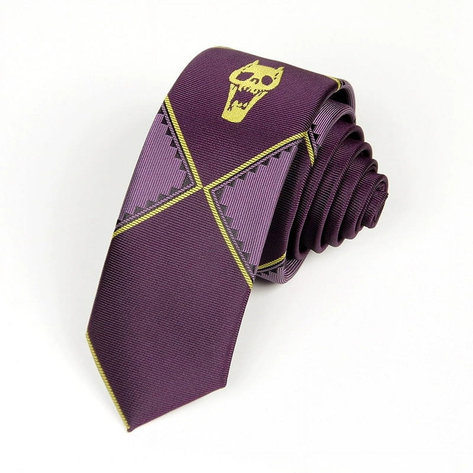 Purple Villain-Inspired Elegant Tie | Anime Aesthetic Necktie for ...