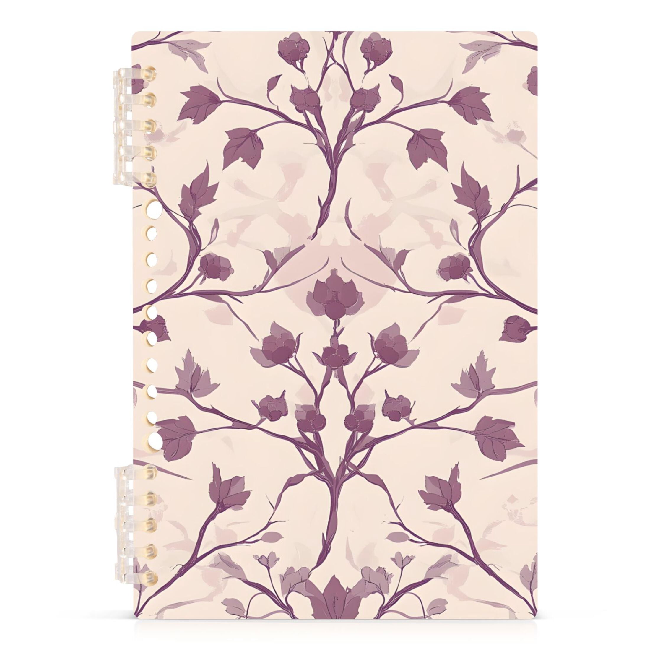 Purple Vines Lined Spiral Journal Notebook 60 Pages A5 College Ruled ...