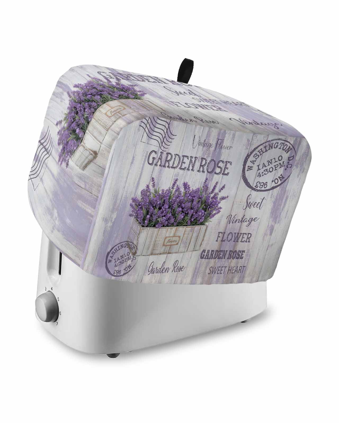 Purple Vintage Lavenders Toaster Cover 2 Slice, Small Kitchen Appliance ...