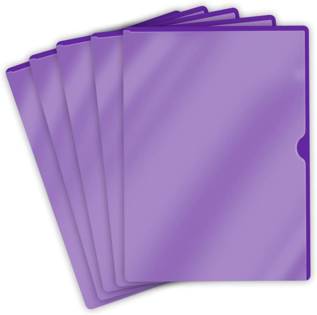 Purple Vinyl Folders, Heavy Duty Plastic Folders with Clear Front ...