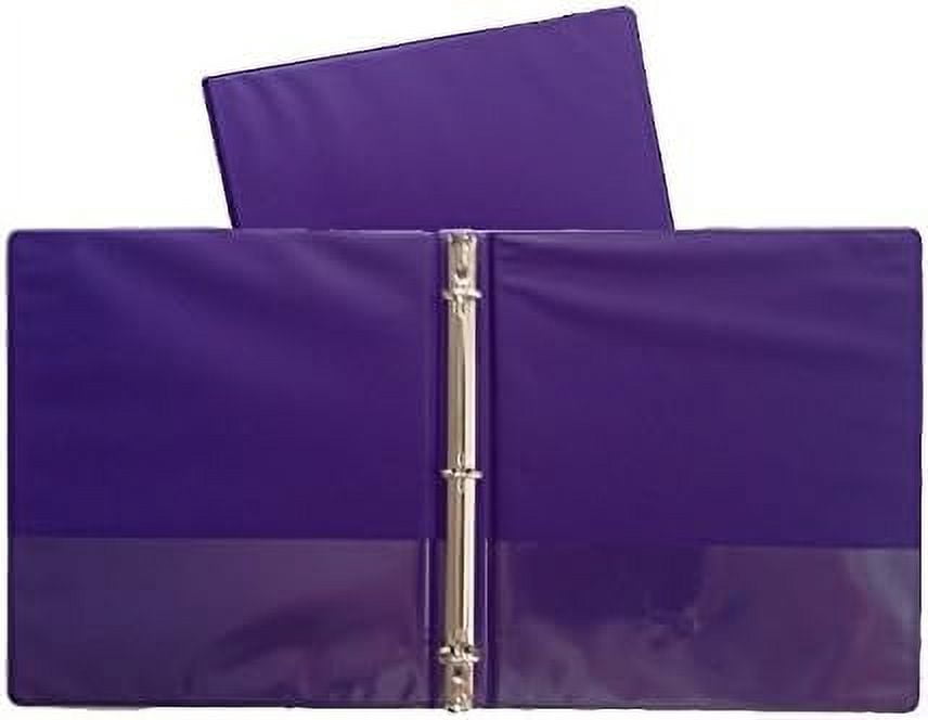Purple Vinyl Standard 3-Ring Binders, 1-Inch, for 8.5" x 11" Sheets ...