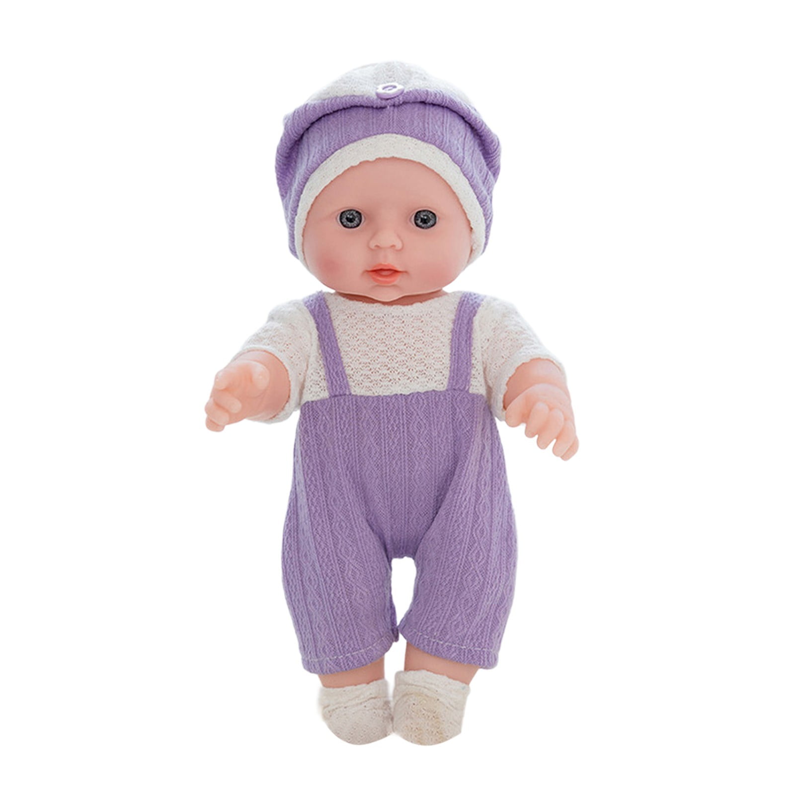 Purple Voice Blinking Talking Vinyl Doll 9 Inch Soft Rubber Baby Toy ...