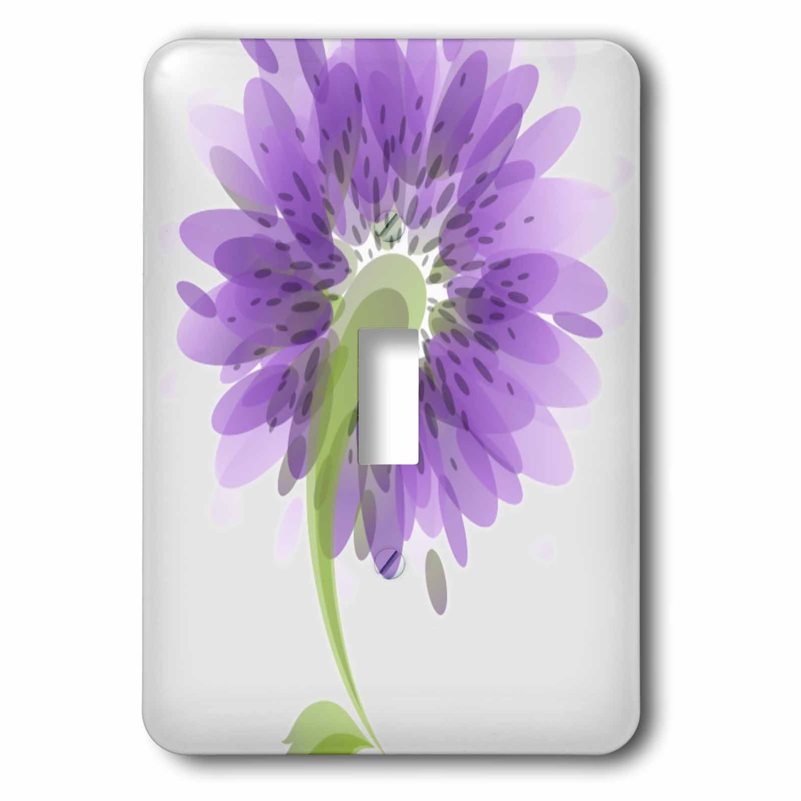 3dRose, Purple Watercolor Flowers, single toggle switch - Walmart.com