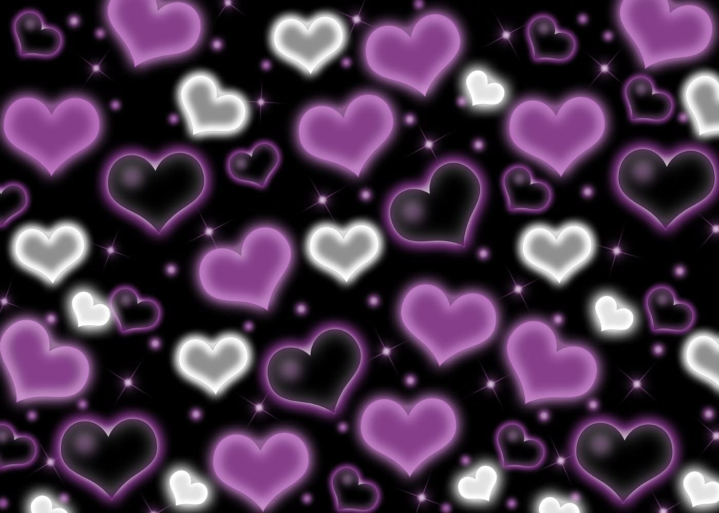 Purple White Black Heart Photo Backdrop Early 2000s 90s Old School ...