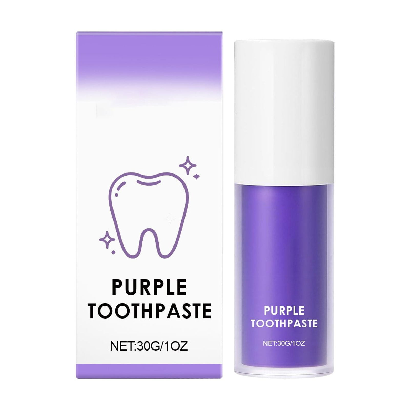Purple Whitening Toothpaste, Deep Stain Remover Toothpaste for Coffee ...