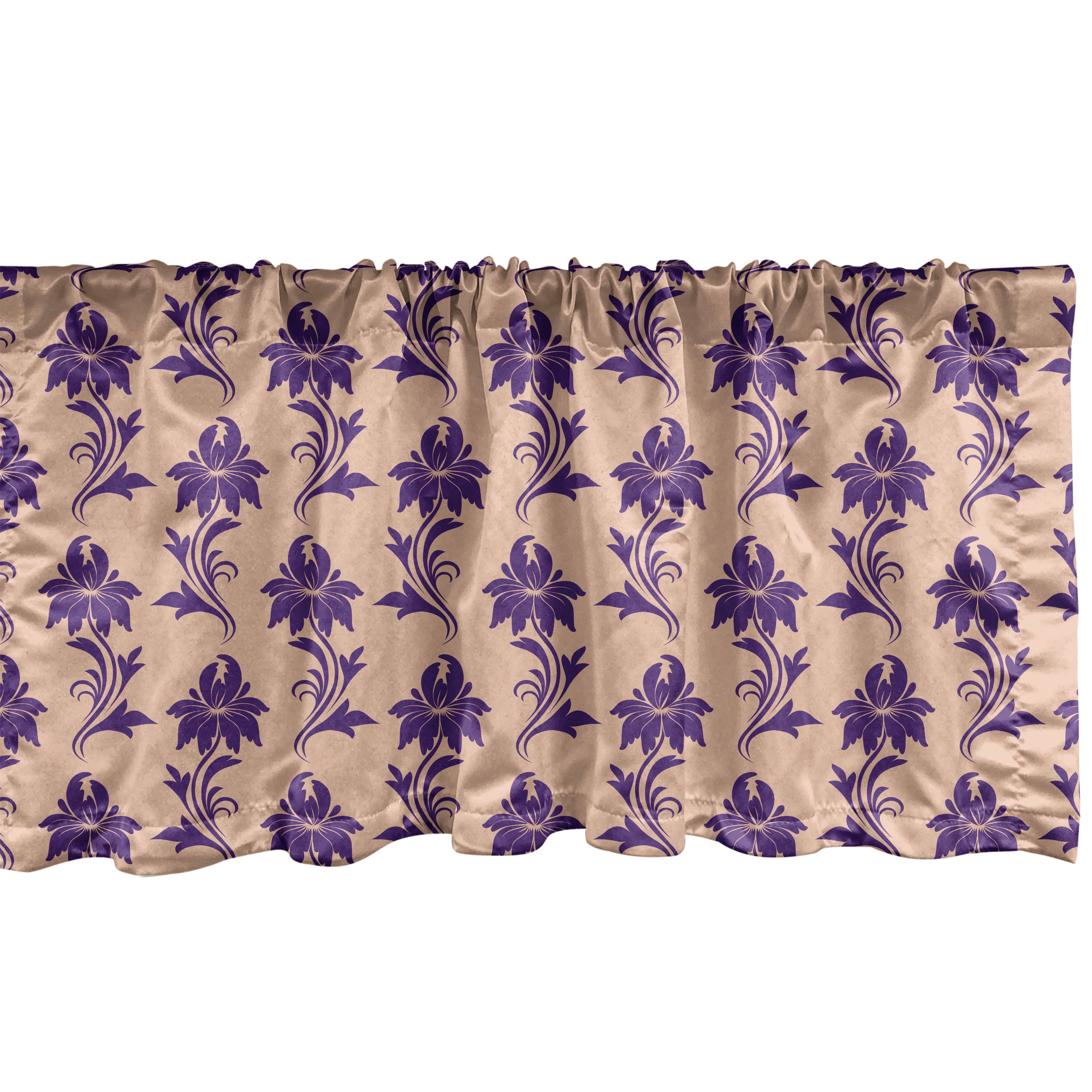 Purple Window Valance Pack of 2, Victorian Influences on Purple Flower ...