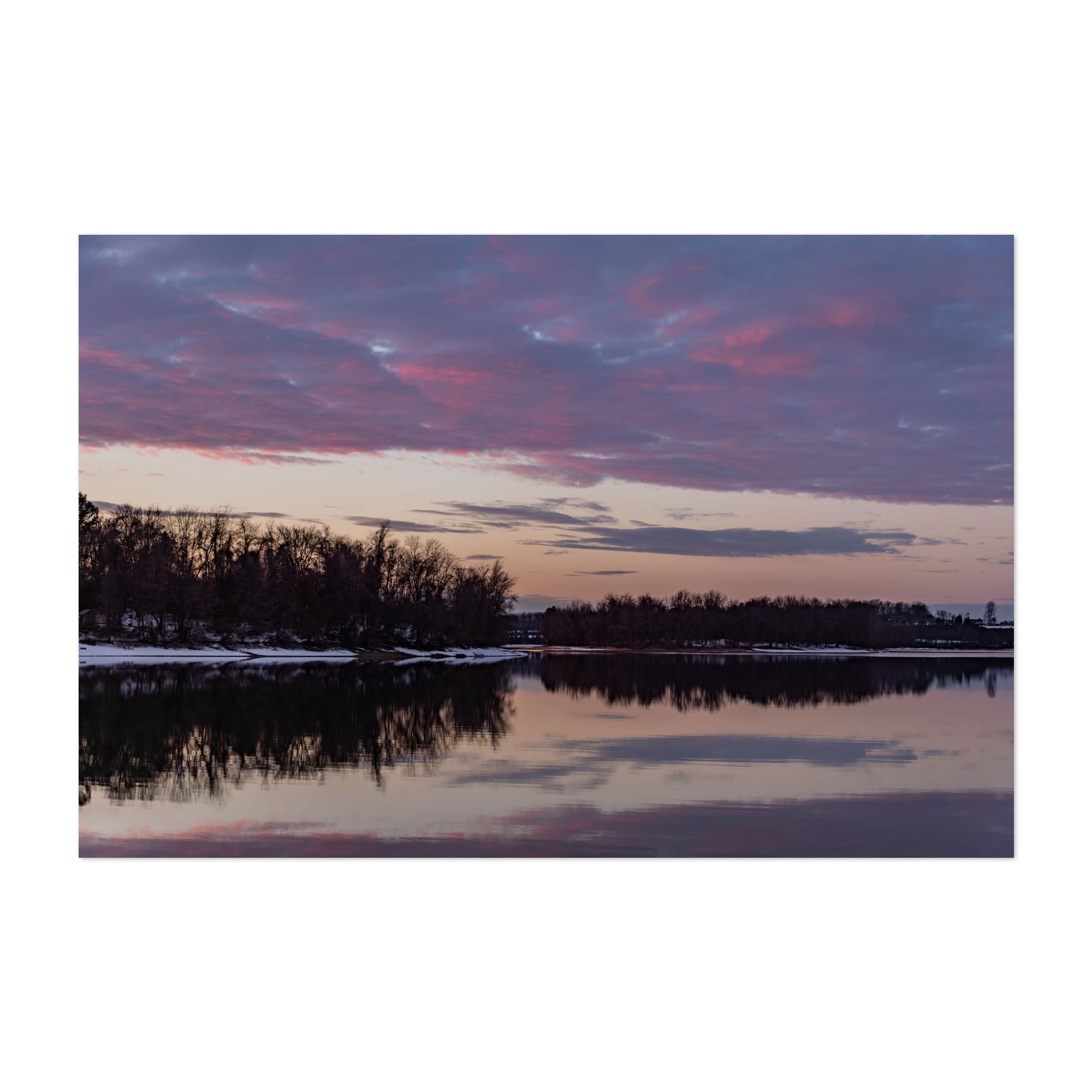 Purple Winter Sunset at Lake Marburg - Hanover Pennsylvania Photography ...