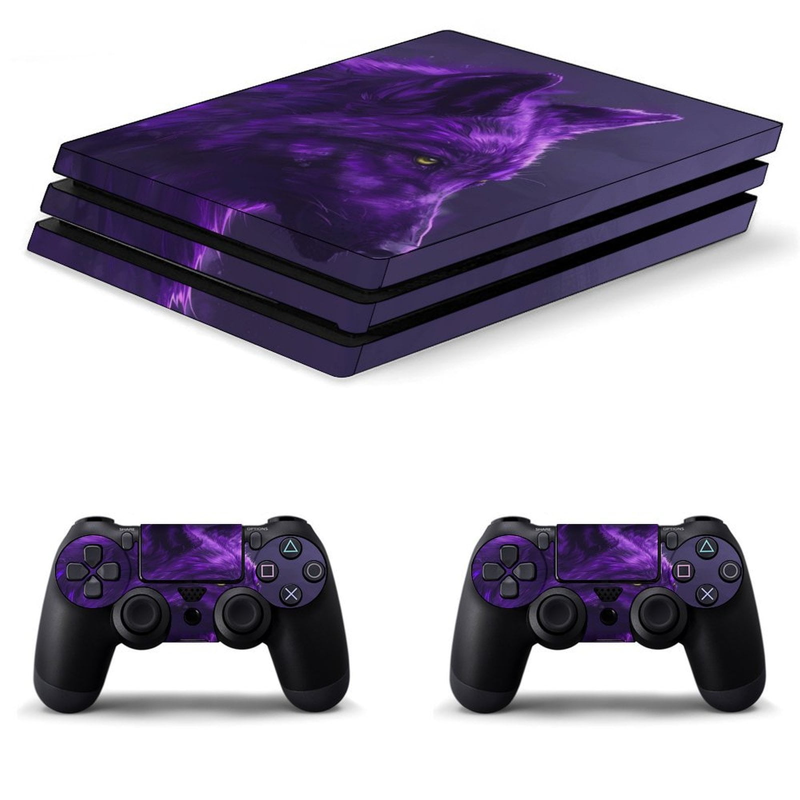 Purple Wolf PS4/PS4 Pro/PS4 Slim Skin Sticker For Console And ...