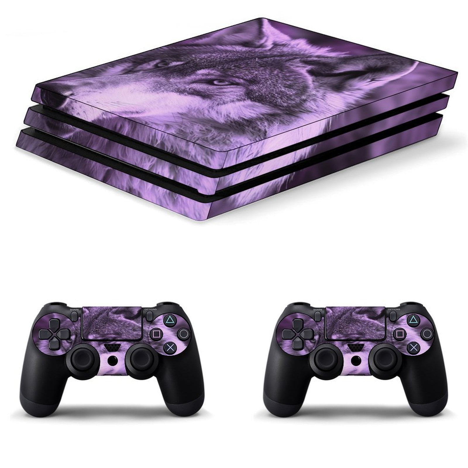 Purple Wolf PS4/PS4 Pro/PS4 Slim Skin Sticker For Console And ...