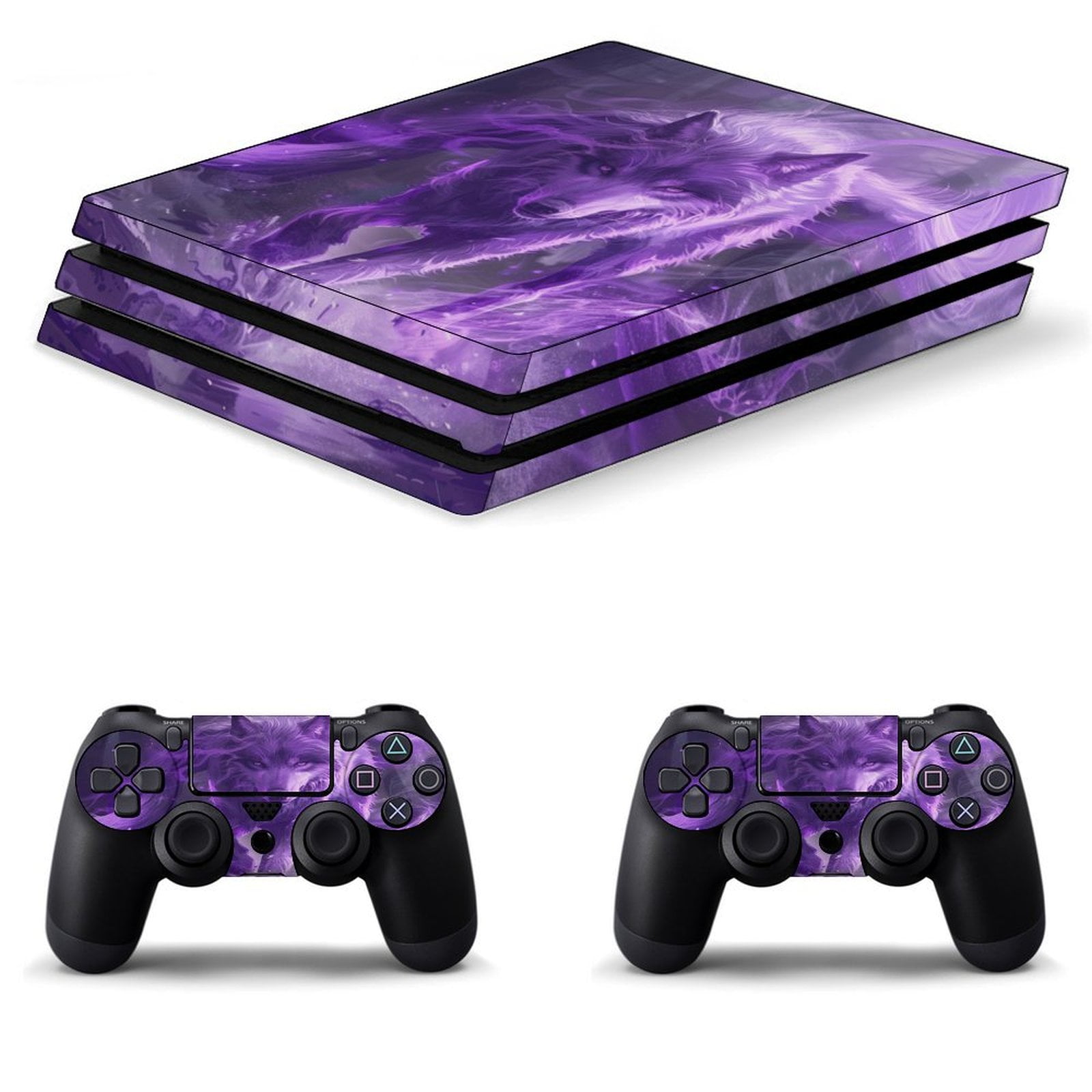 Purple Wolf PS4/PS4 Pro/PS4 Slim Skin Sticker For Console And ...