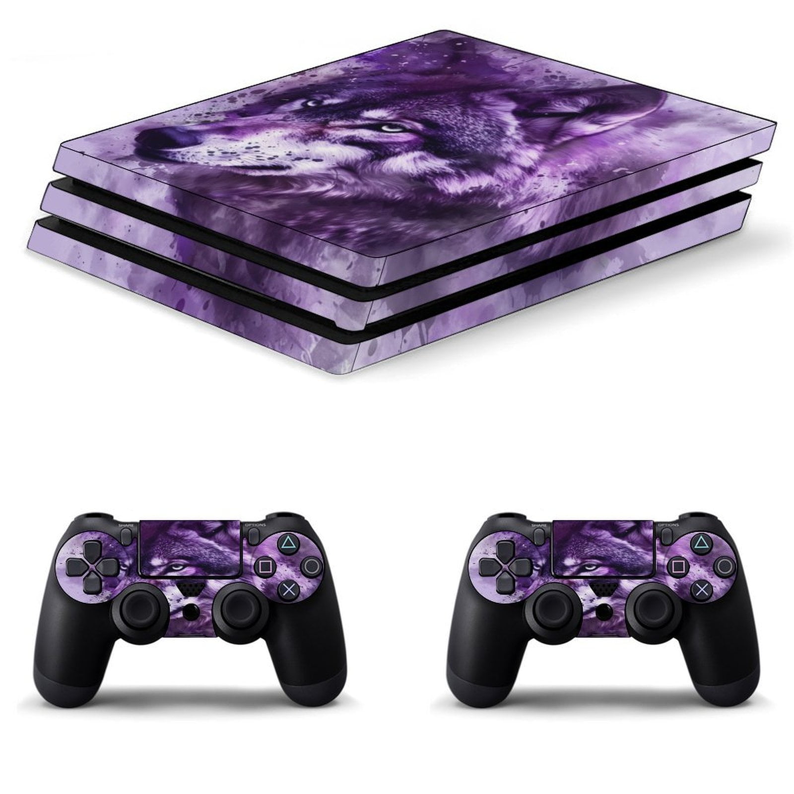Purple Wolf PS4/PS4 Pro/PS4 Slim Skin Sticker For Console And ...