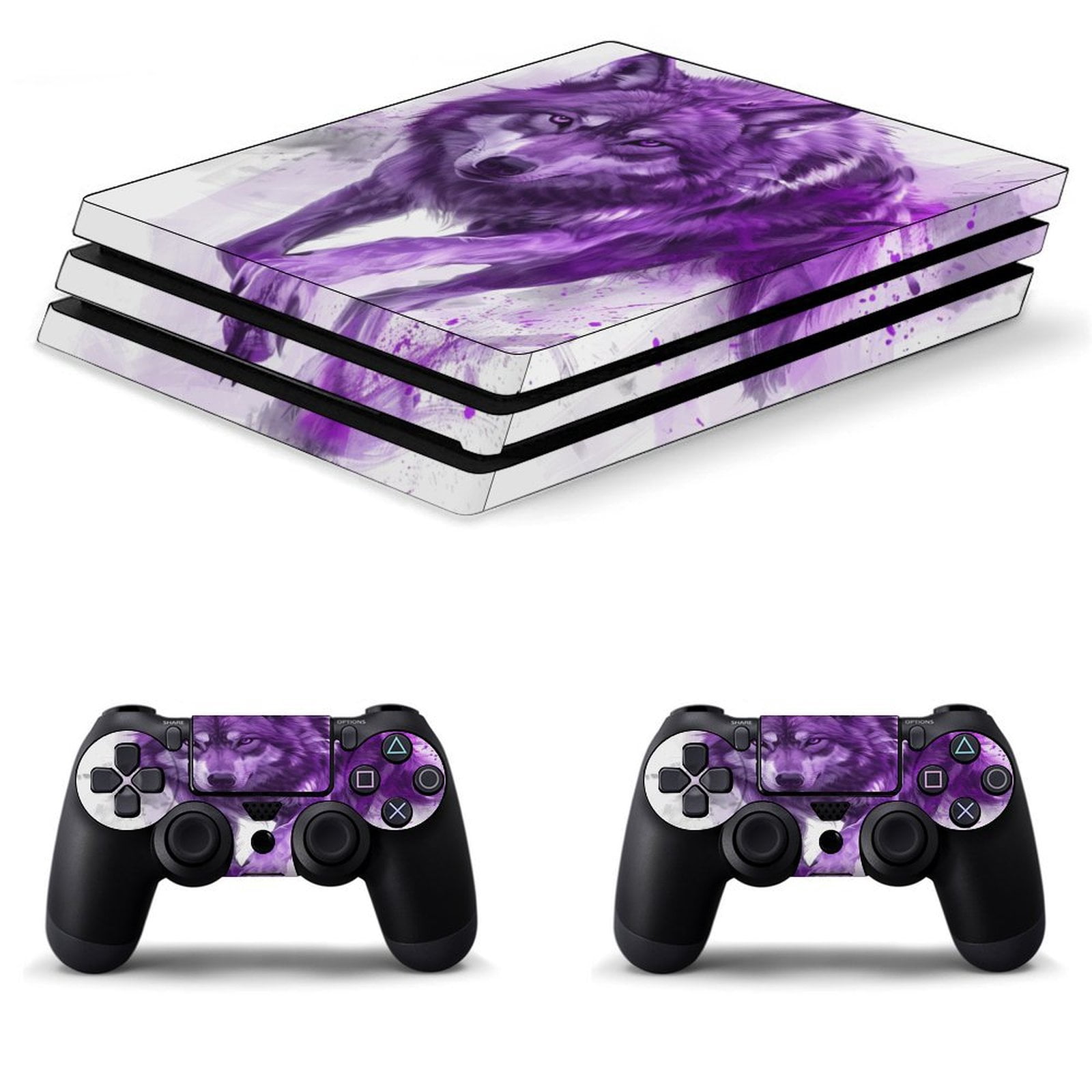 Purple Wolf PS4/PS4 Pro/PS4 Slim Skin Sticker For Console And ...