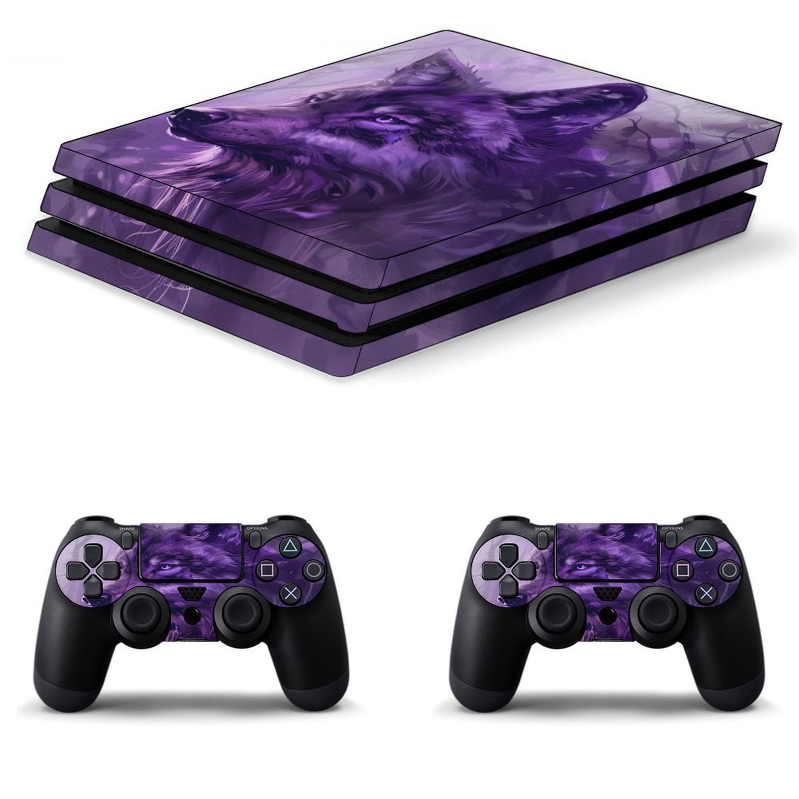 Purple Wolf PS4/PS4 Pro/PS4 Slim Skin Sticker For Console And ...