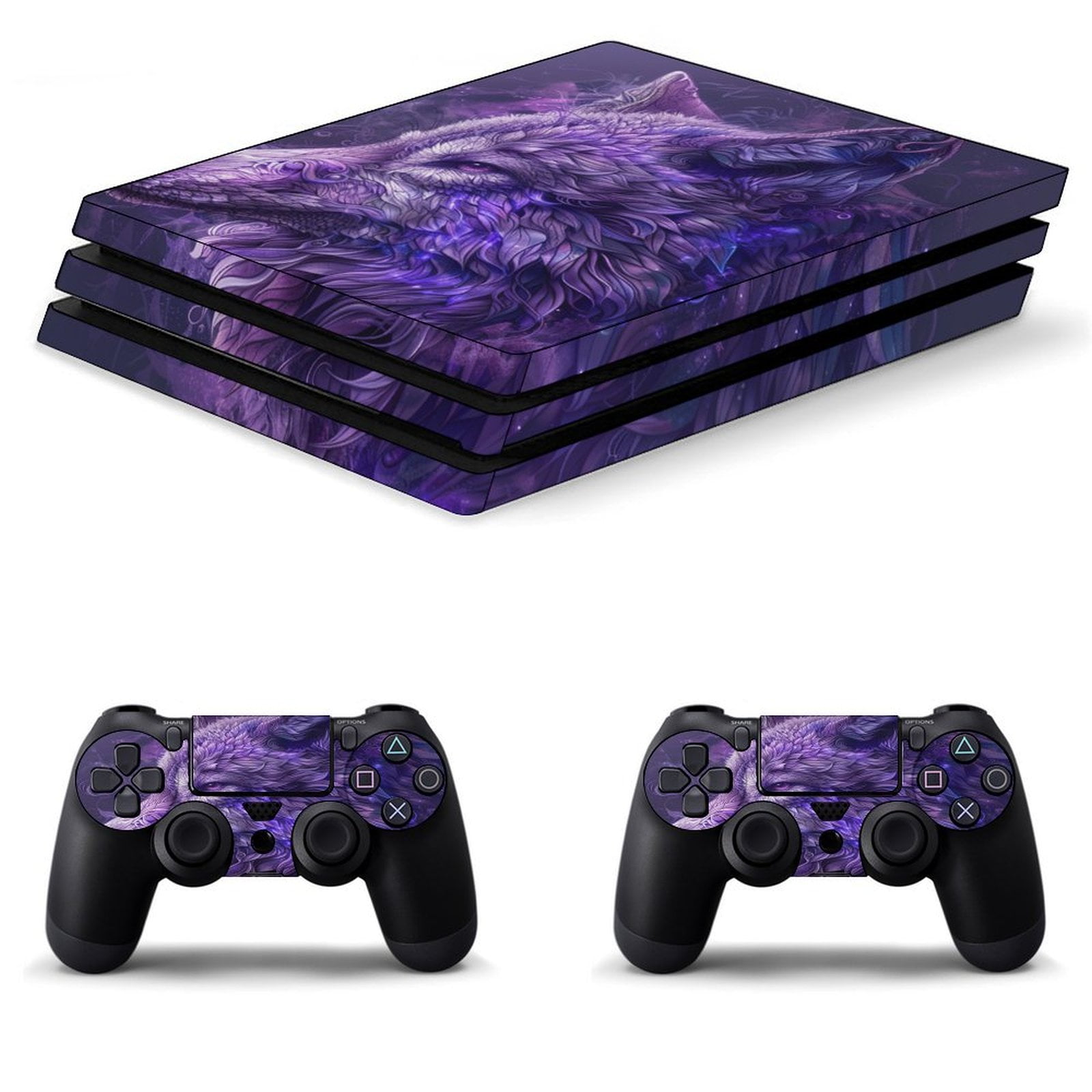 Purple Wolf PS4/PS4 Pro/PS4 Slim Skin Sticker For Console And ...