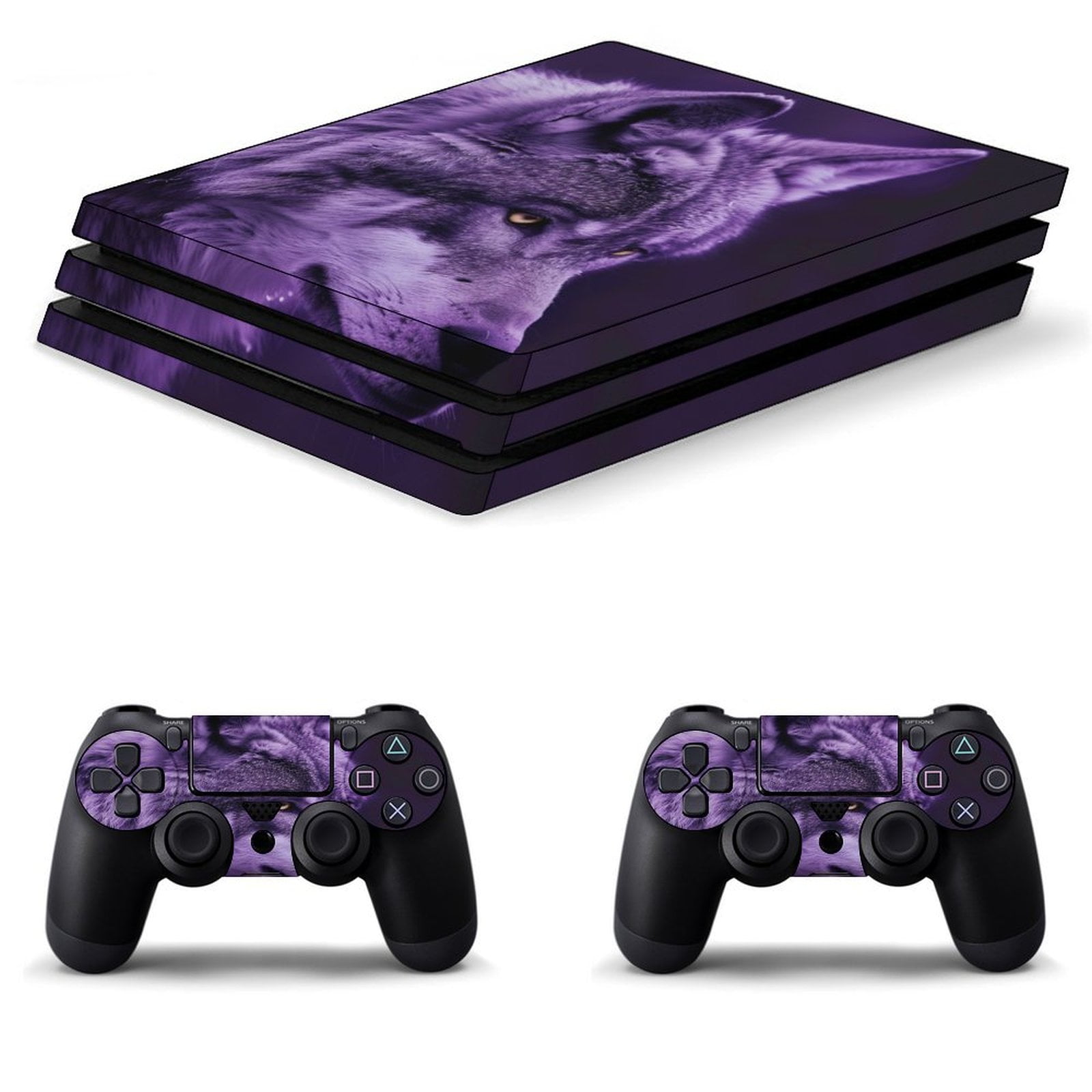 Purple Wolf PS4/PS4 Pro/PS4 Slim Skin Sticker For Console And ...