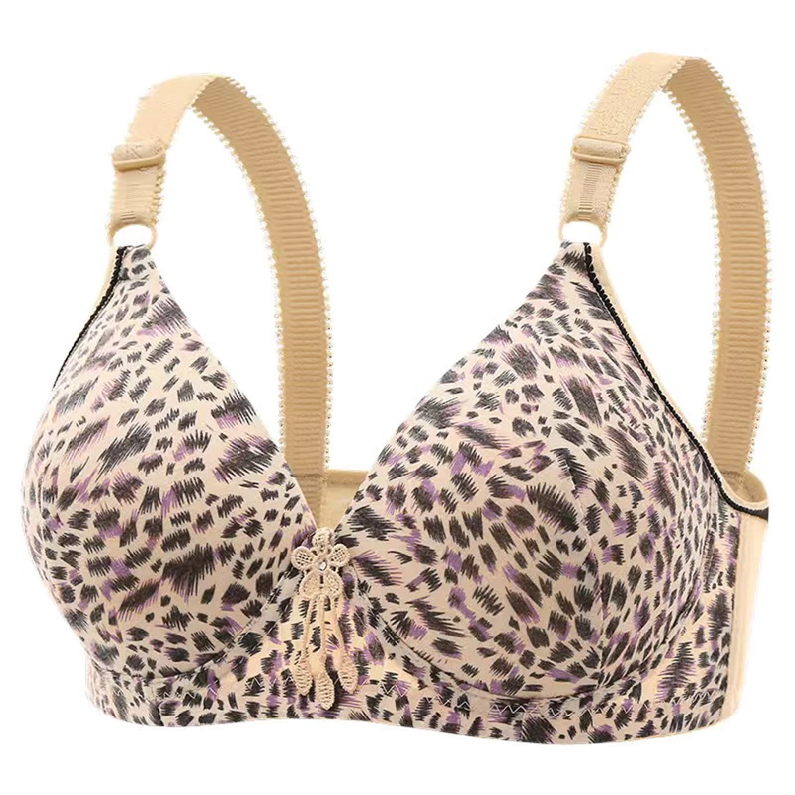 Purple Women Graphic Loose Fit Spandex Bralette for Women Thin Seamless ...