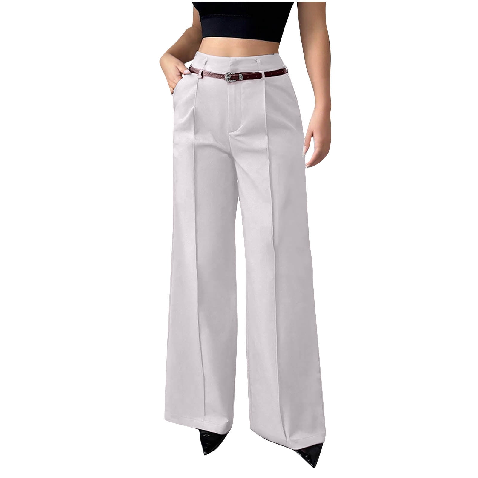 Purple Womens High Leg Flare Bell Bottom Straight Leg Bootcut Leg ...