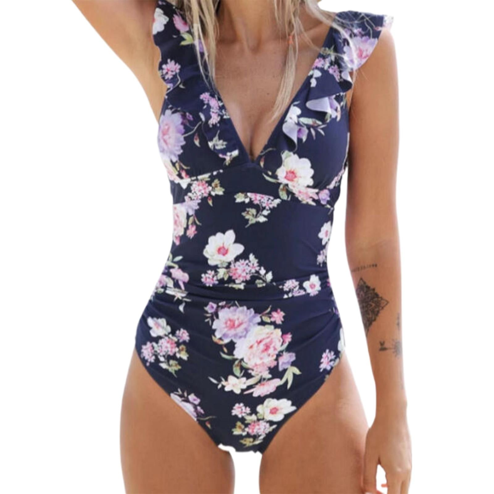 Purple Womens Swimsuits Womens Slimming And Shielding Two Piece