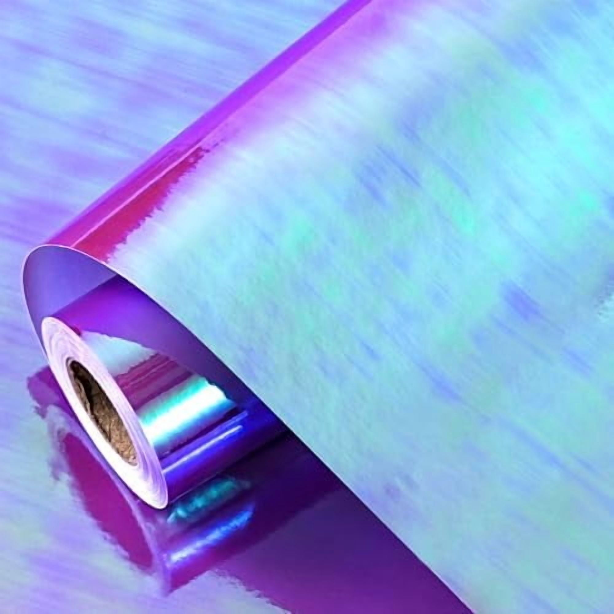 Purple Wrapping Paper Roll, Holographic Iridescent Purple Gift Wrap for ...
