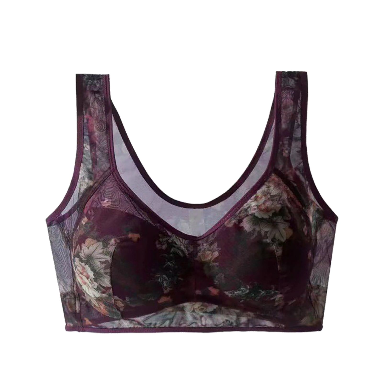 X-Large Women's Lace Buttonless Comfortable Large Sports Bras for Women ...
